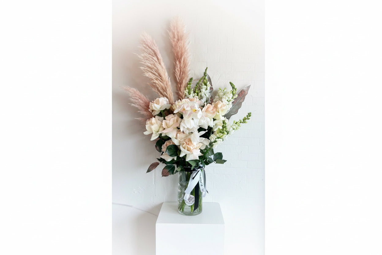 Queen - Stunning Reflexed Roses, Orchid, Seasonal Blooms and Pampas in ...